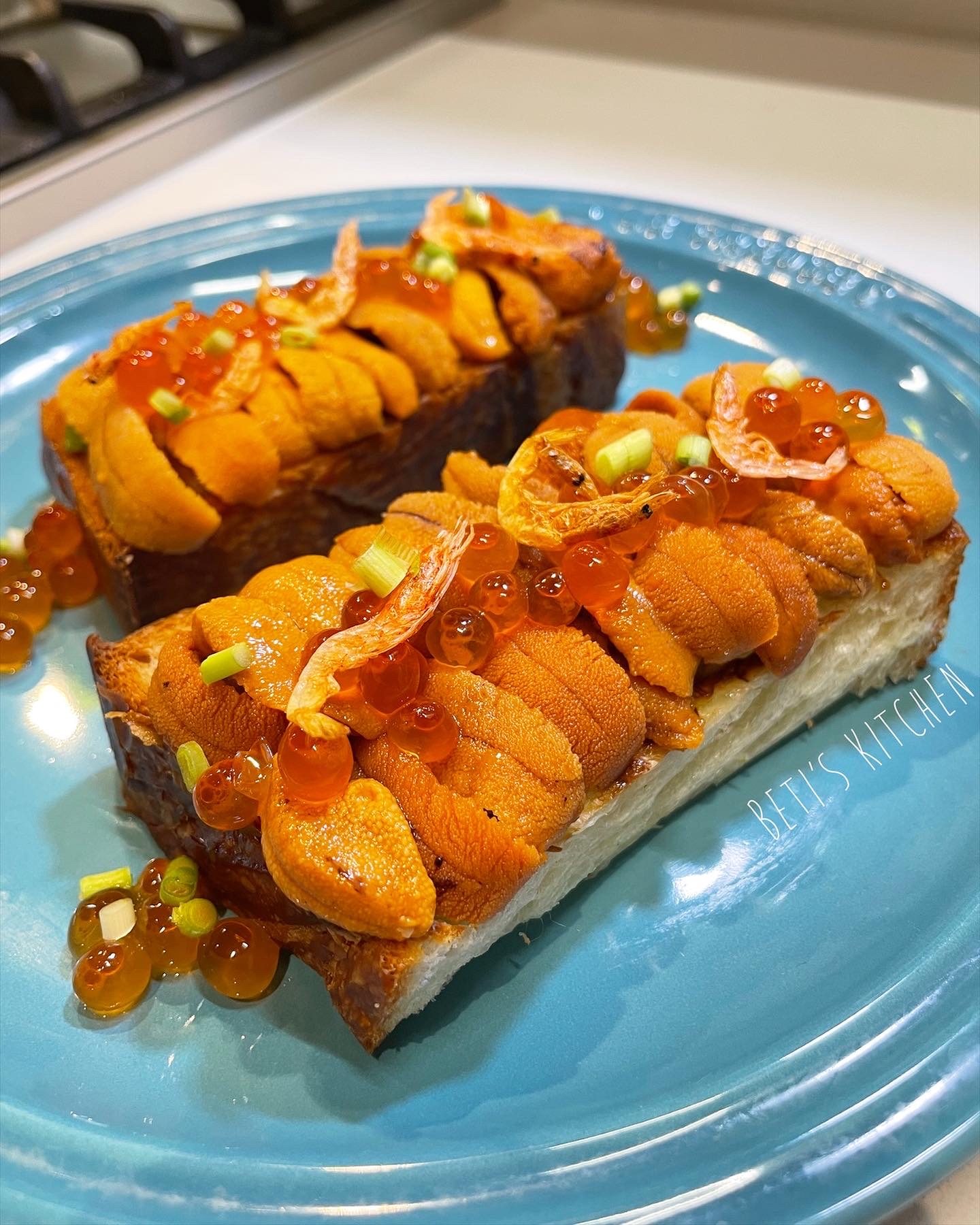 海膽多士 Uni Toast – Beti's Kitchen 簡易食譜分享